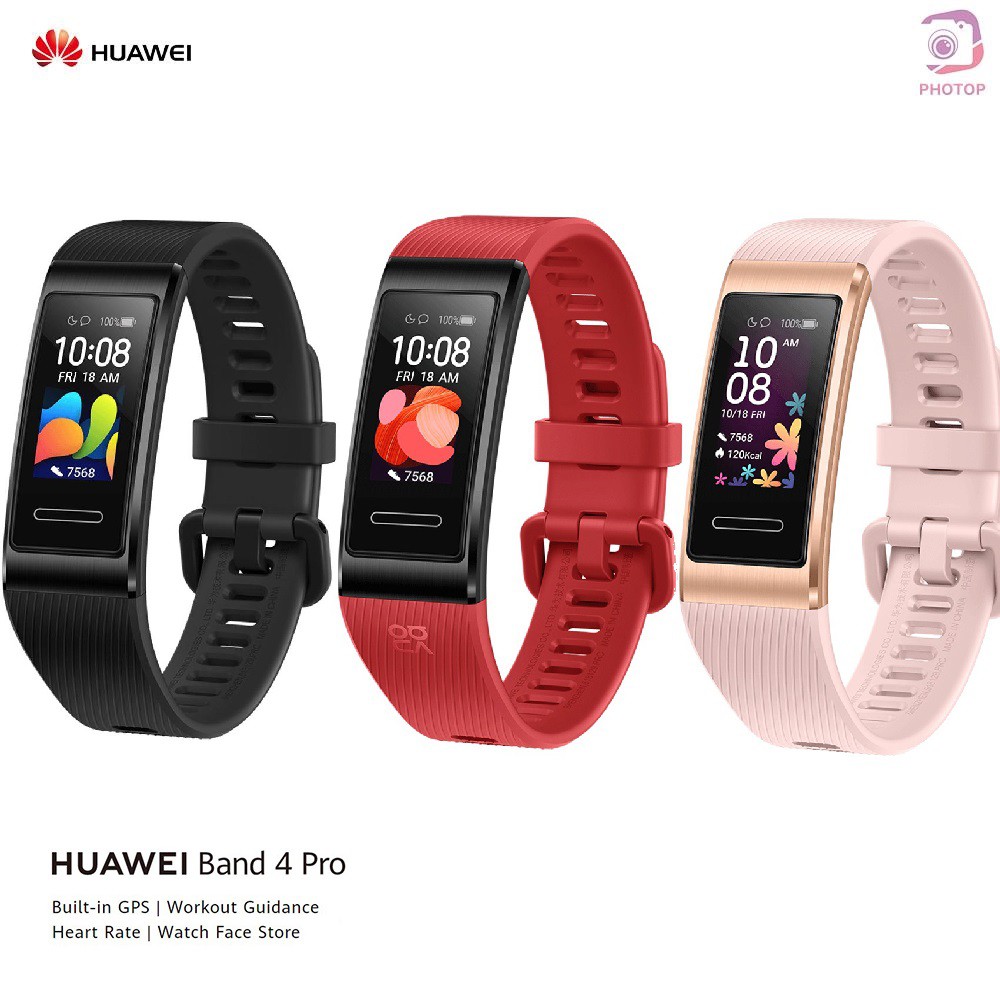 Pr*HUAWEI Band 4 Pro 0.95-inch Full AMOLED Touchscreen Smart Band Watch ...