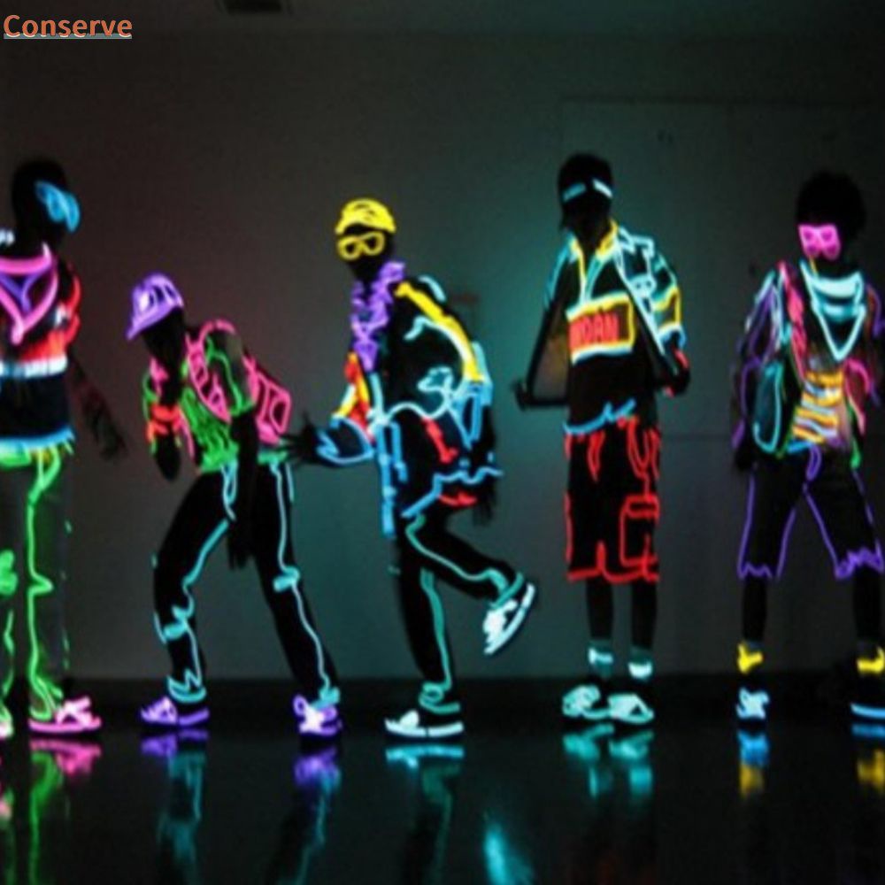 3M Brilham EL Fio Cabo LED Neon Festa De Dança Do Natal Trajes DIY ...