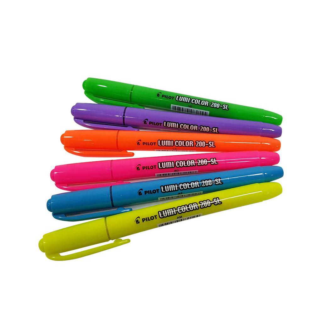 Caneta Marca Texto Lumi Color 200-sl Pilot Kit 6 Cores Neon | Shopee Brasil