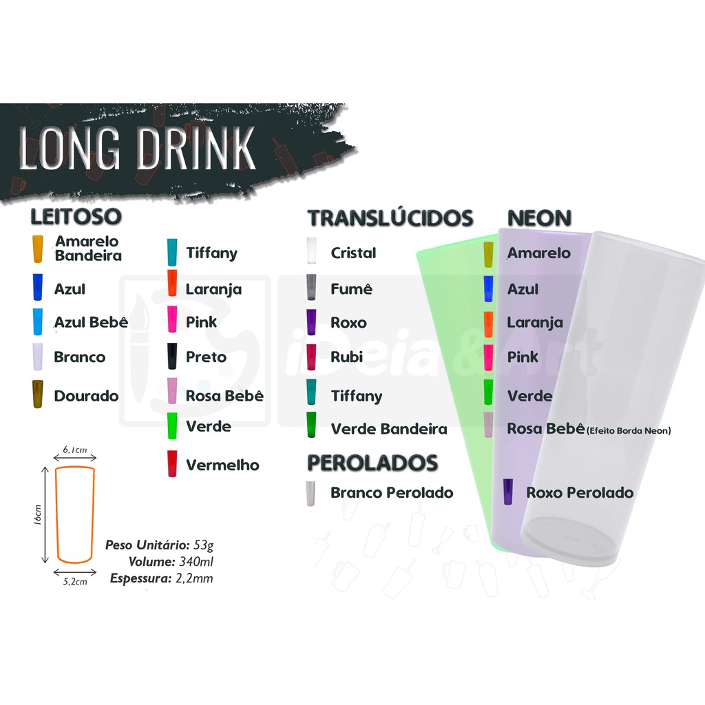 Copo Long Drink 340ml | Shopee Brasil