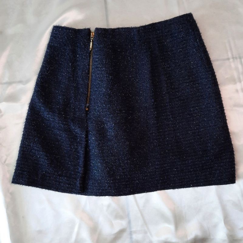 Mini saia azul Zara/ Soft Girl/ E-girl/ Dark Academia | Shopee Brasil