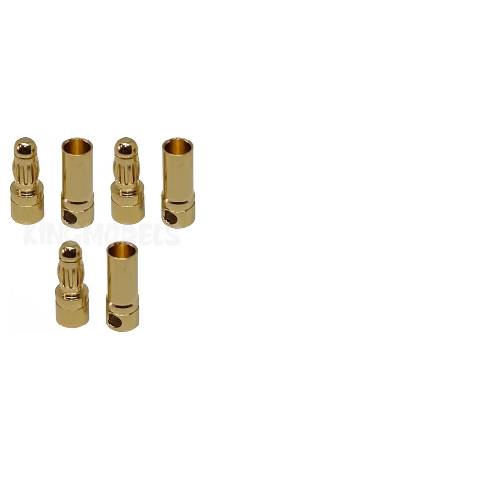 conector bullet banana 3,5mm 3 pares(3 machos e 3 femeas) | Shopee Brasil