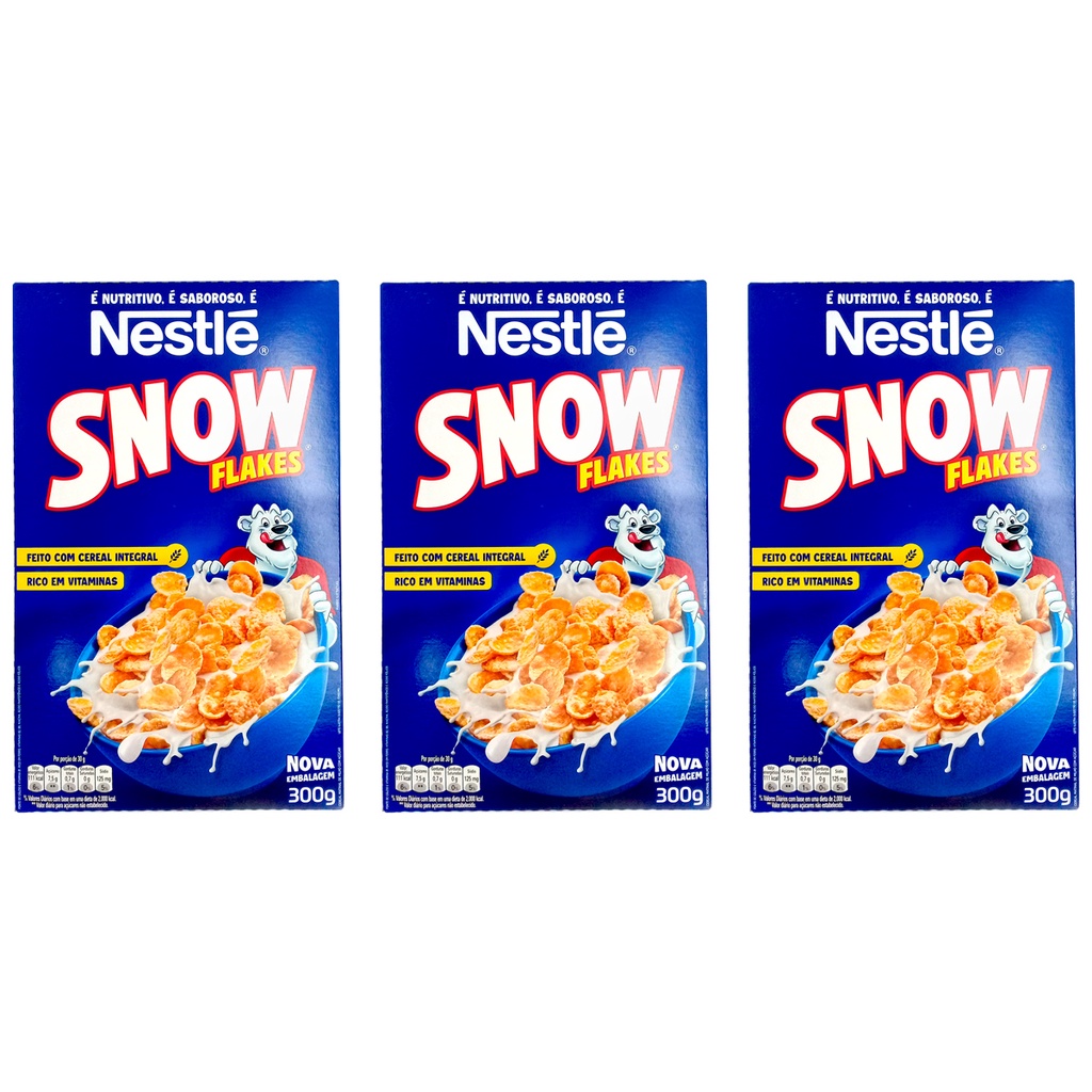 Kit 3 Cereal Matinal Snow Flakes Nestle 300g | Shopee Brasil
