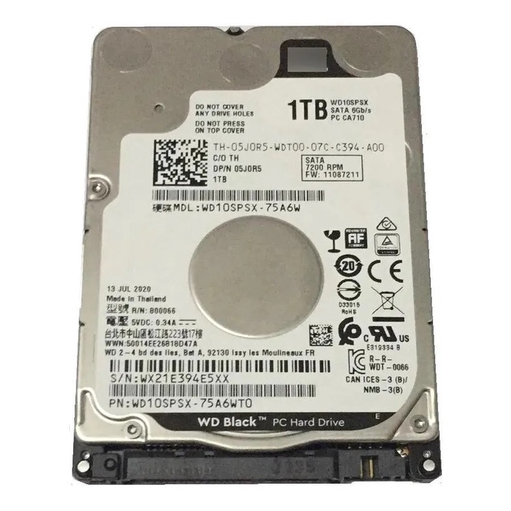 Disco Rígido Interno Western Digital WD Black Wd10spsx 1TB | Shopee Brasil