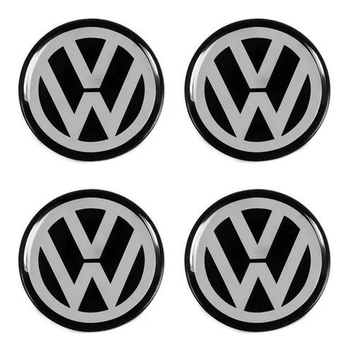 Kit 4 Emblema Adesivo Calota Vw Crossfox Fox Fusca Resinado - 48mm ...