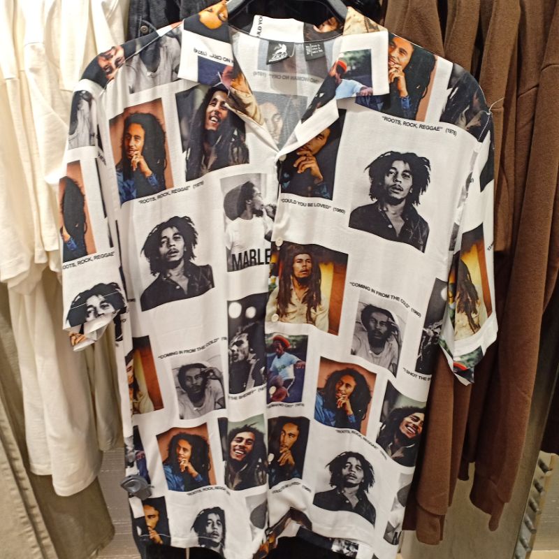 Camisa Pull & Bear Man Bob Marley. Jasa Titip | Shopee Brasil