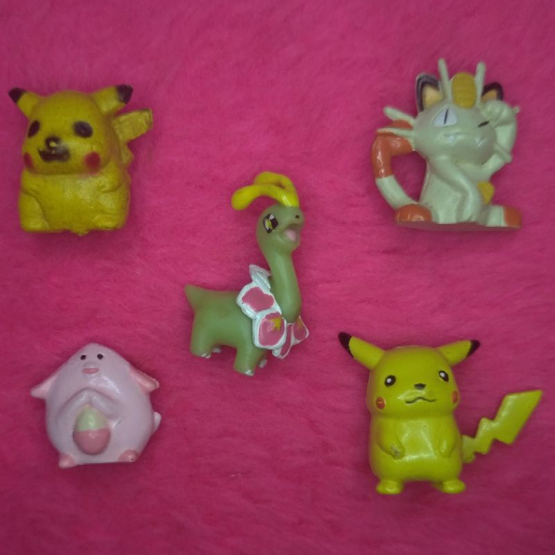 Pokémon Miniatura (Pikachu Meowth Meganium Chansey - Brinquedo ...
