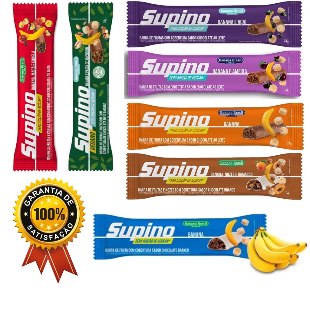 Supino Barra De Banana Zero Açúcar Iigth nozes e chocolate - Escorrega ...