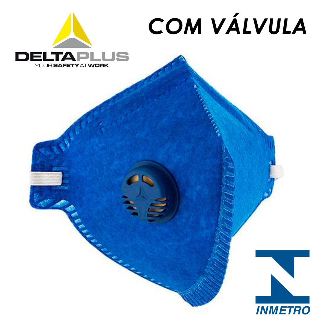 Máscara Respiratória Pff2 Tipo N95 Com Válvula Delta Plus | Shopee Brasil