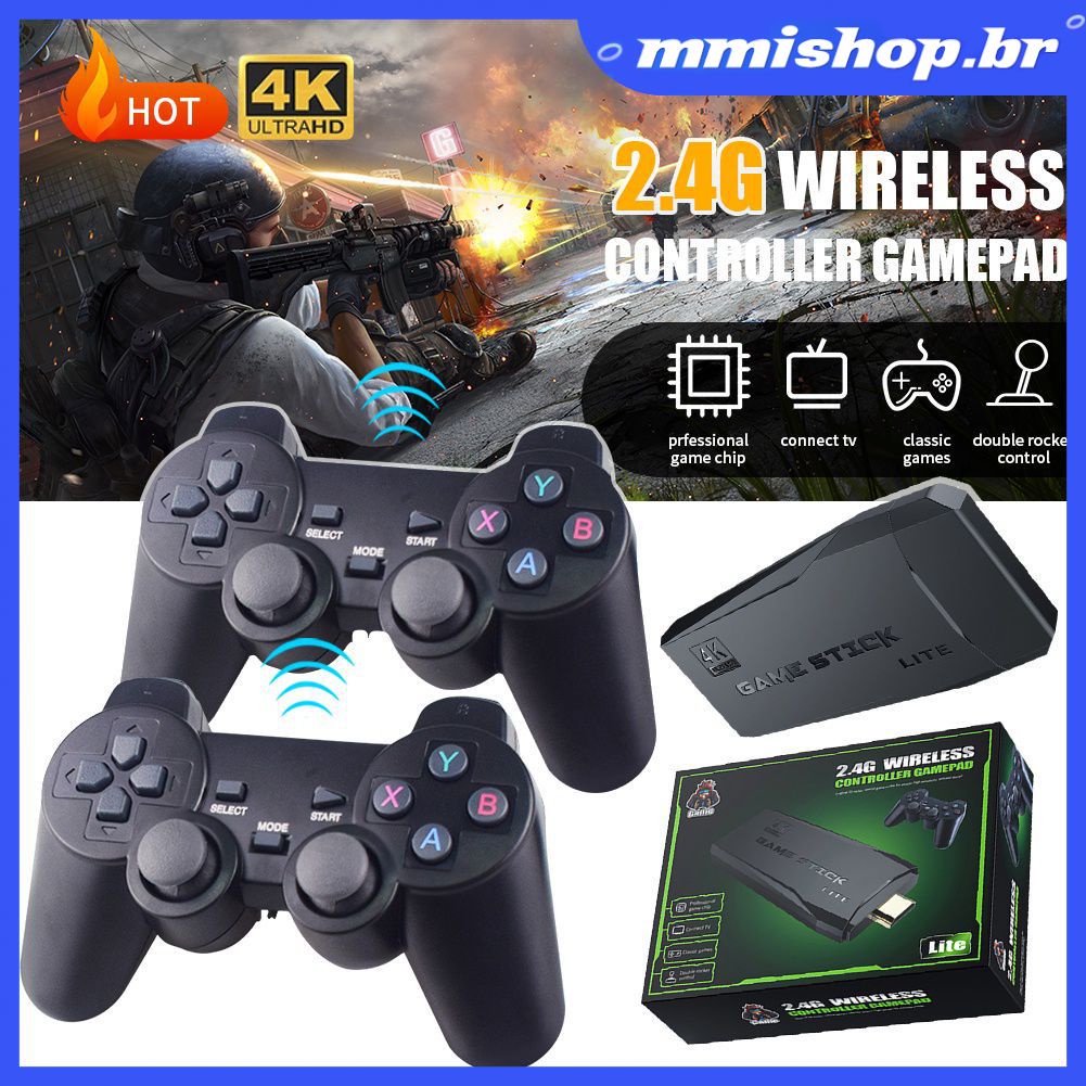 Game Console 2.4G Controlador consola de jogos 4K HD Vídeo TV 10000 ...
