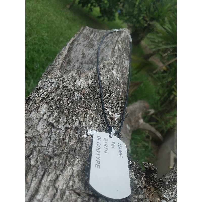 Corrente Militar Placa Identificação Exercito Aço Inox Colar | Shopee ...