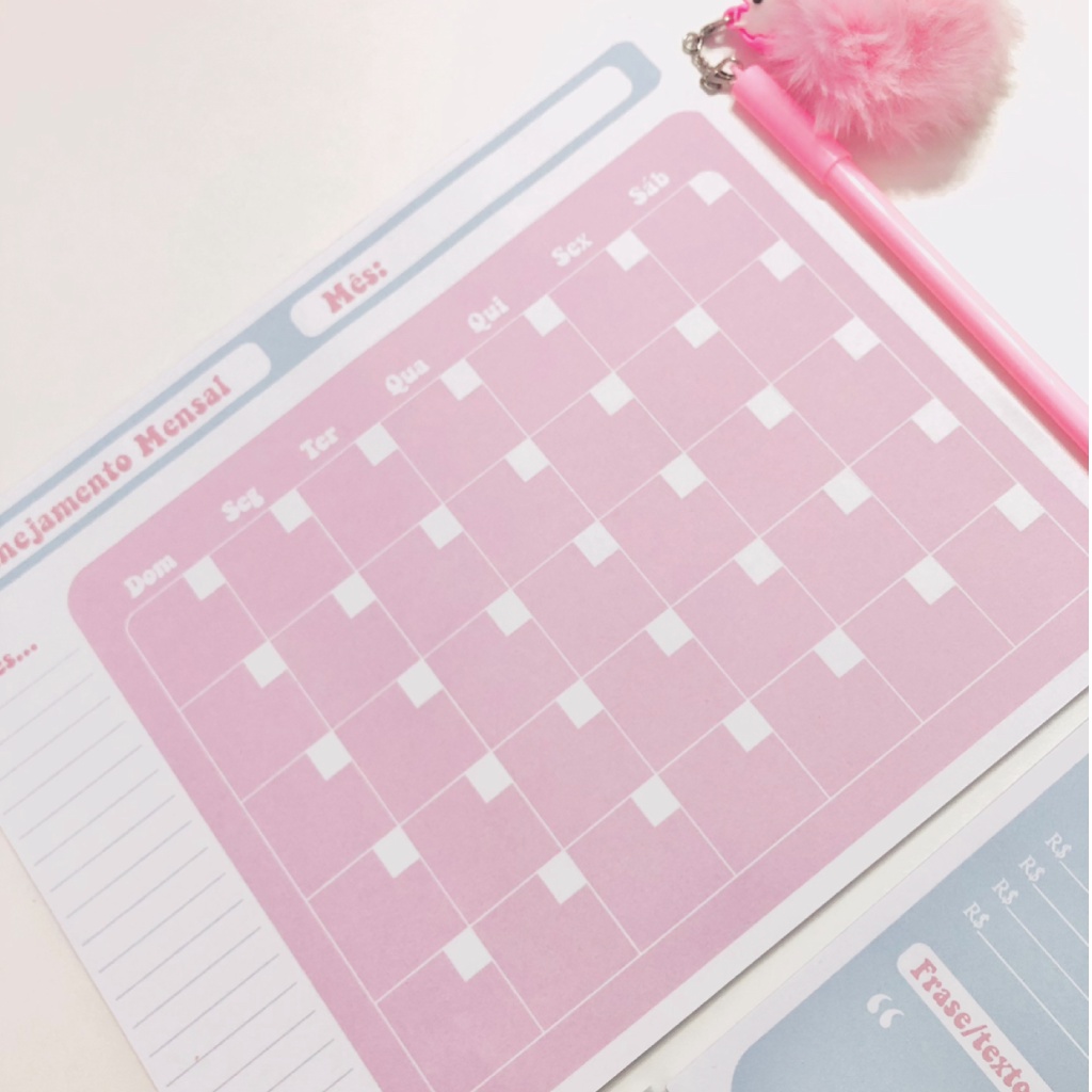 Bloco Planner Mensal | Shopee Brasil