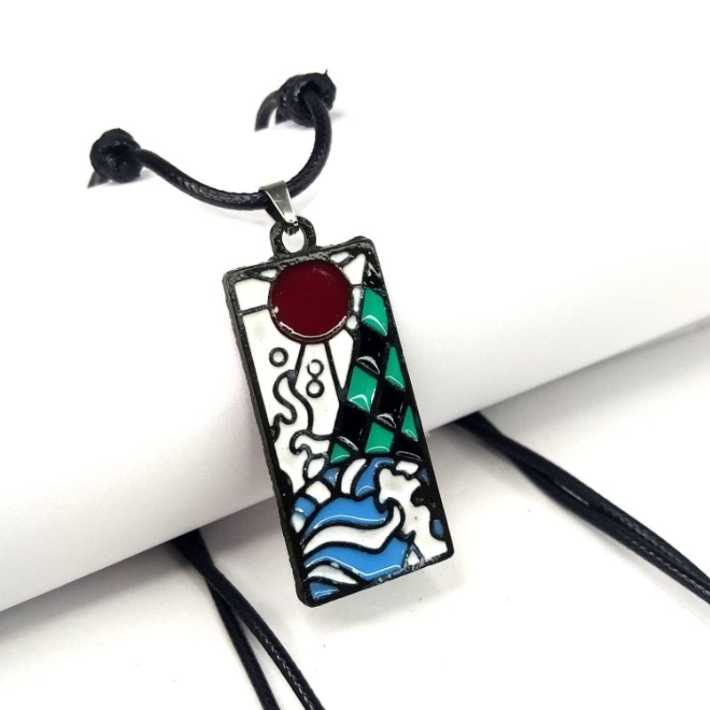 Colar Cordão Ajustável Brinco Tanjiro Kamado Cartas De Hanafuda Anime ...