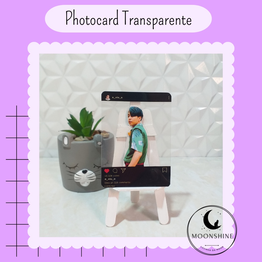 Photocard Transparente Fanmade Kpop | Shopee Brasil