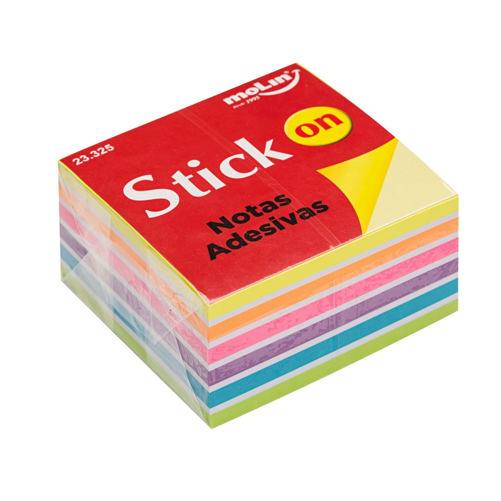 Bloco de Notas Adesivas - Molin - Neon 76x76 Pct. c/400 Folhas ( 7 ... Bloco de Notas Adesivas - Molin - Neon 76x76 Pct. c/400 Folhas ( 7 ...