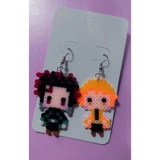Brinco - Tanjiro e Zenitsu Kimestu no Yaiba - hama beads perler beads ...