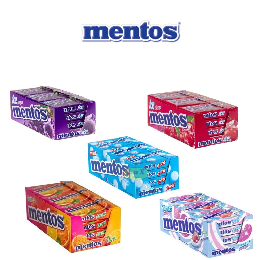 Display Bala Mentos Diversos Sabores Original 12 Unidades X 24,1g Caixa ...