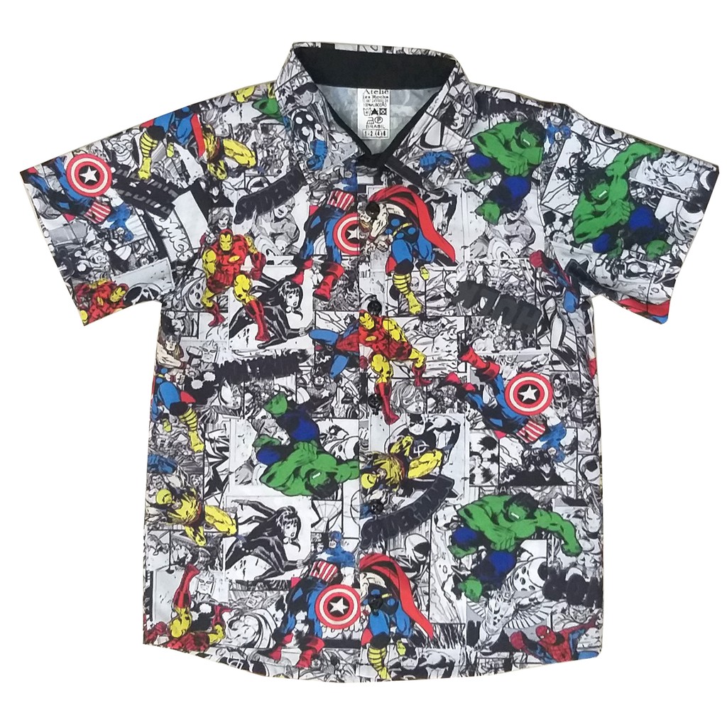 Camisa Vingadores Gibi Infantil | Shopee Brasil