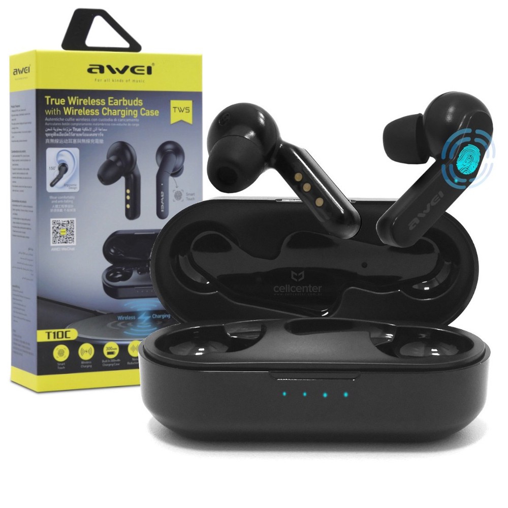 FONE DE OUVIDO SEM FIO Awei T10C Original Wireless Bluetooth Earphone ...