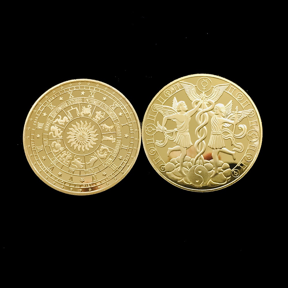 Moeda Gemini Signos Doze Constelações Sorte Comemorativa | Shopee Brasil