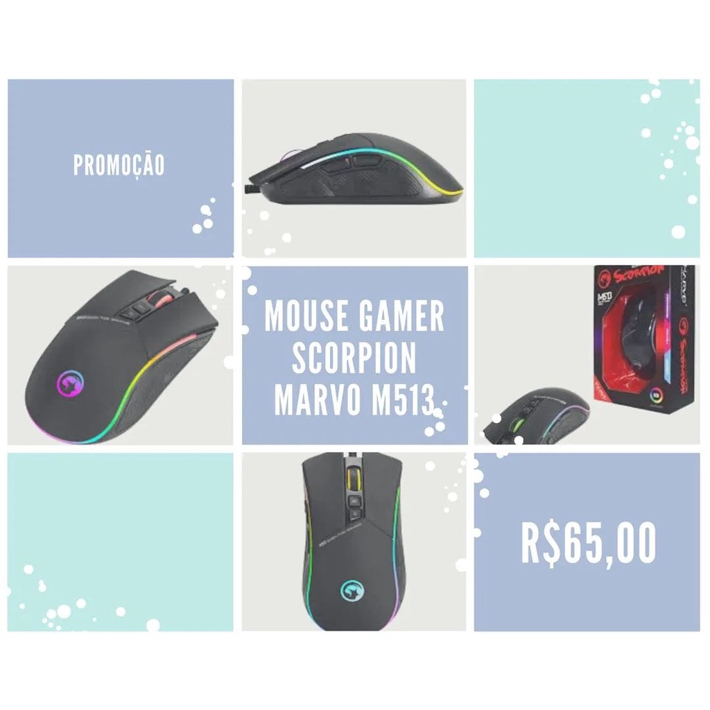 MOUSE GAMER SCORPION MARVO M513 ORIGINAL | Shopee Brasil