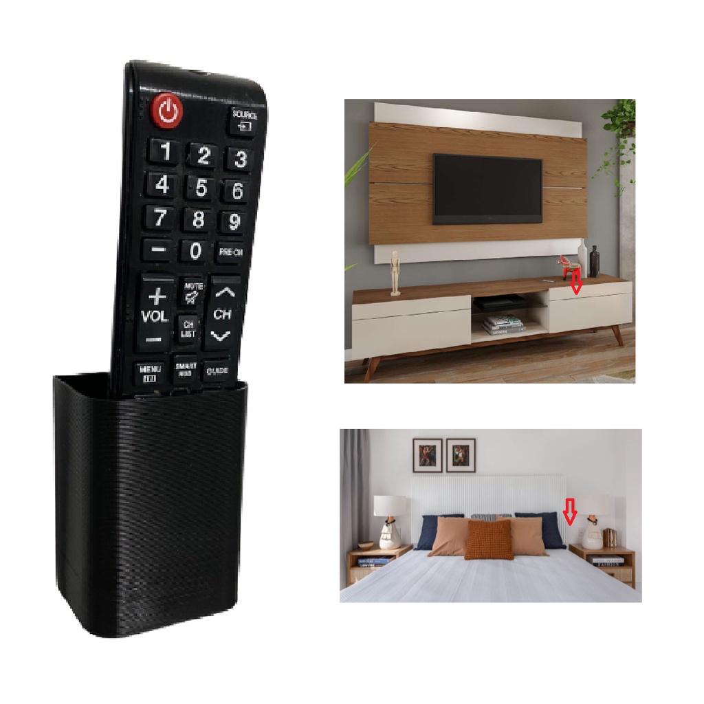 Suporte Para Controle Remoto Tv De Parede - Escorrega o Preço