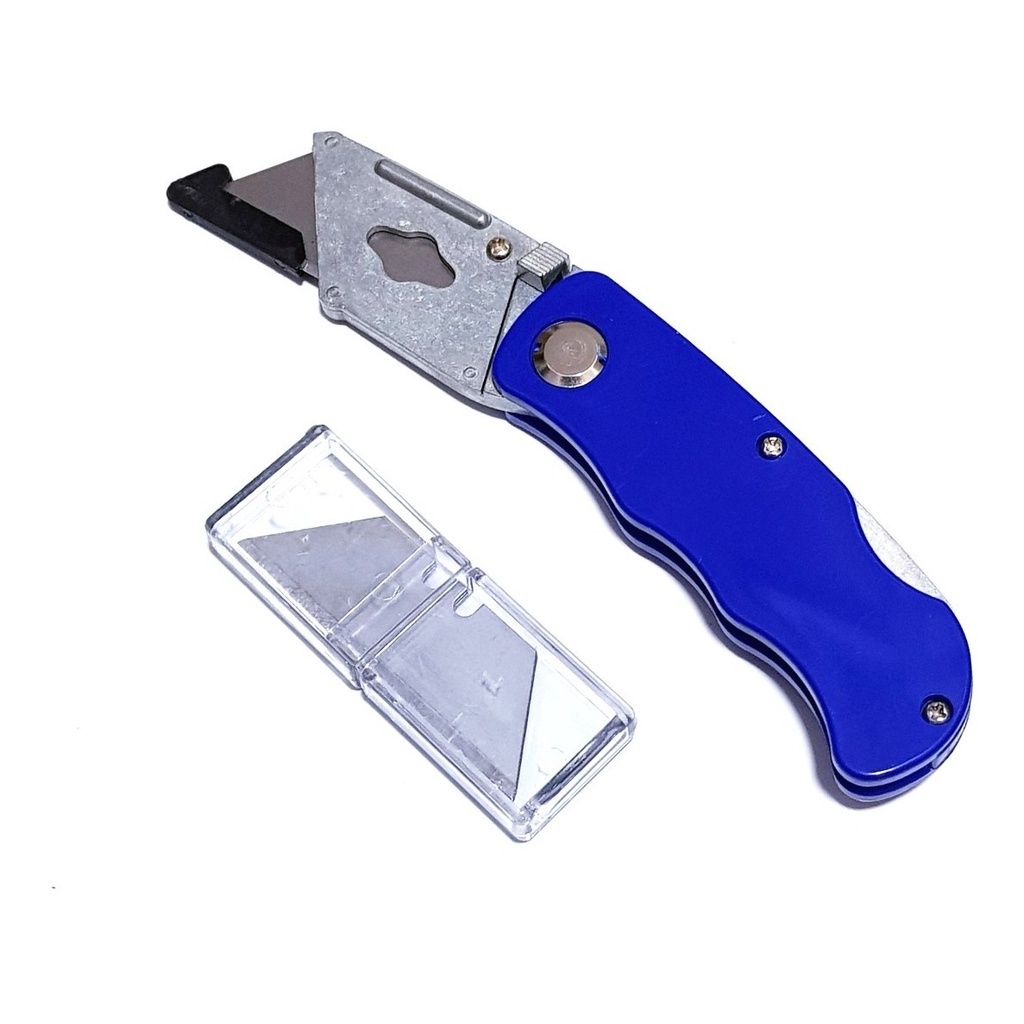 Estilete De Metal Profissional 18mm + 5 Lâminas Extras - Corre Que Ta ...