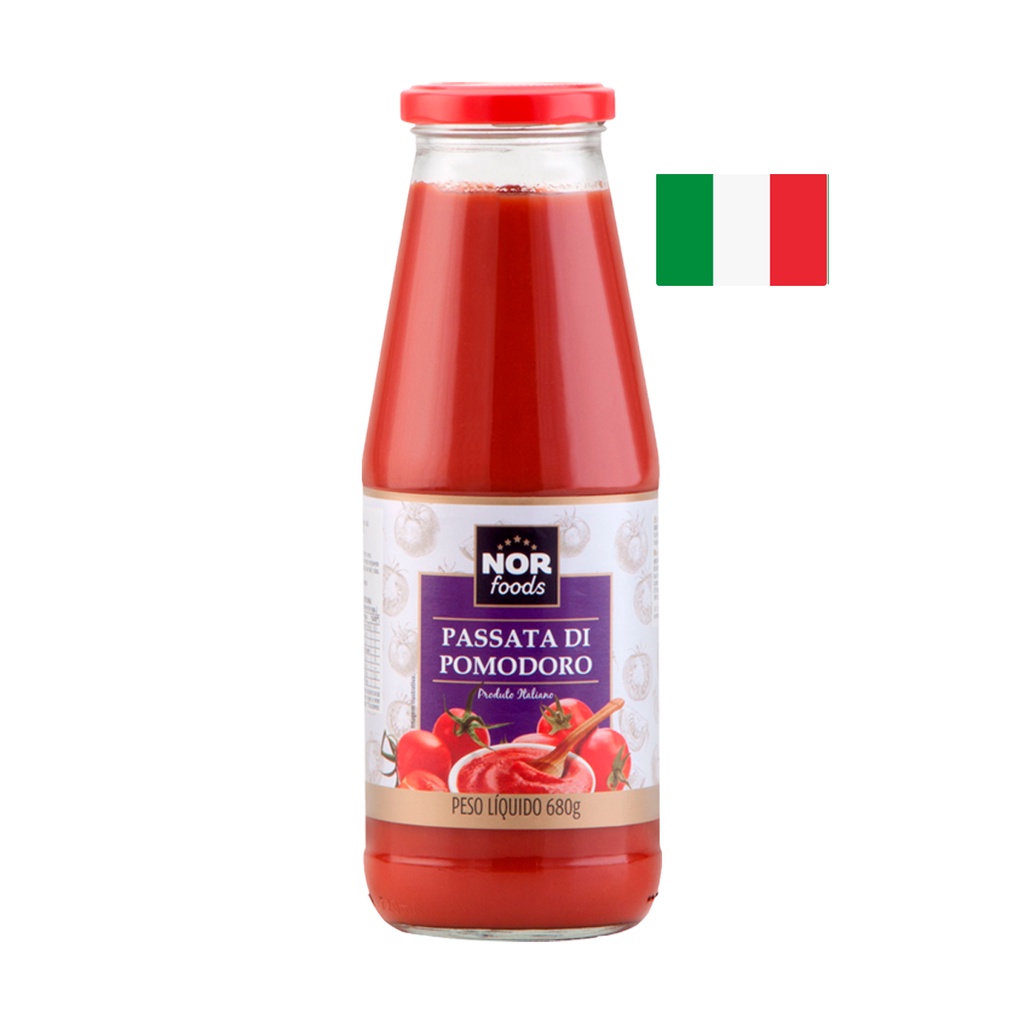 Molho de Tomate Passata Di Pomodoro Nor Foods 680g - Produto Importado ...