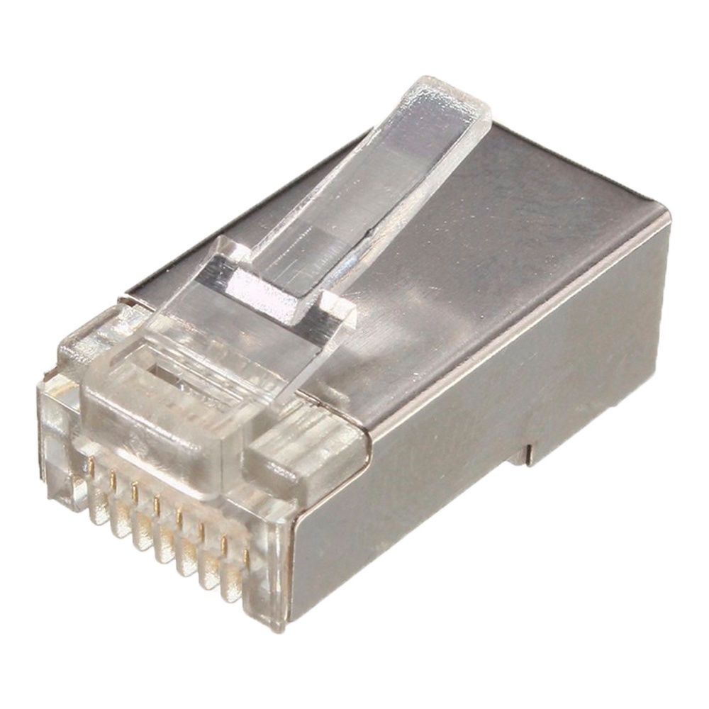 Plug Modular Rj45 8x8 Cat5 Blindado Kit Com 10 Unidades | Shopee Brasil