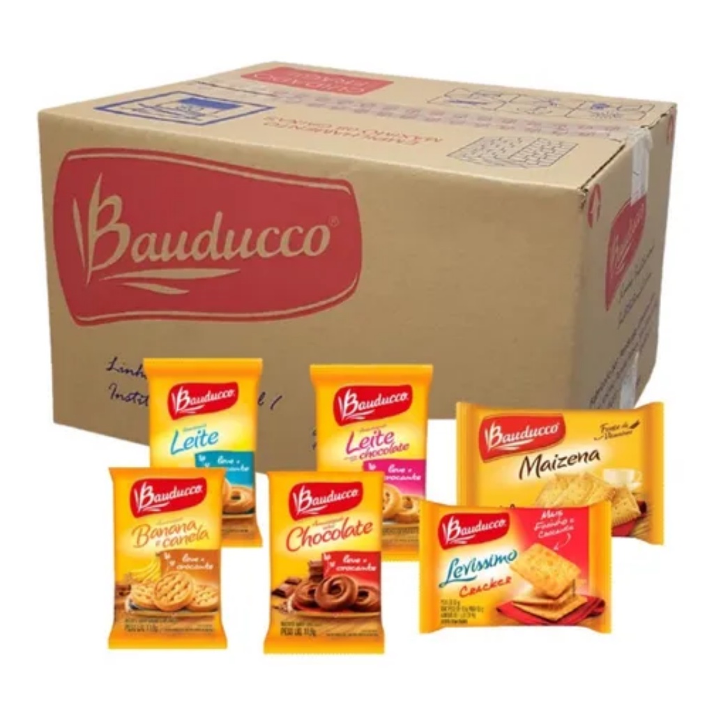 100un Biscoitos Sortidos Bauducco Sache 11,8g | Shopee Brasil