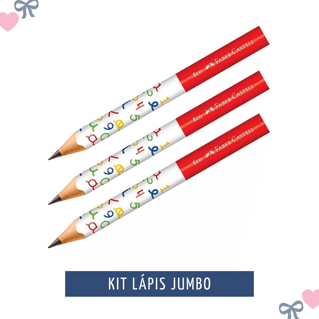 Kit Lapis Jumbo Infantil Faber Castell 3 Unidades | Shopee Brasil