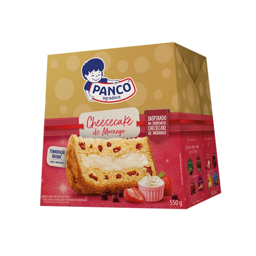 Panetone Panco Cheesecake Morango 550 Gr LANÇAMENTO | Shopee Brasil