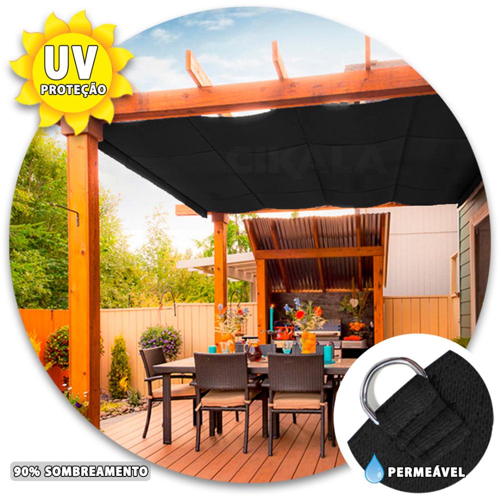 Tela 8x4 Mts Preta Sombreamento Cobertura Shade CIKALA | Shopee Brasil