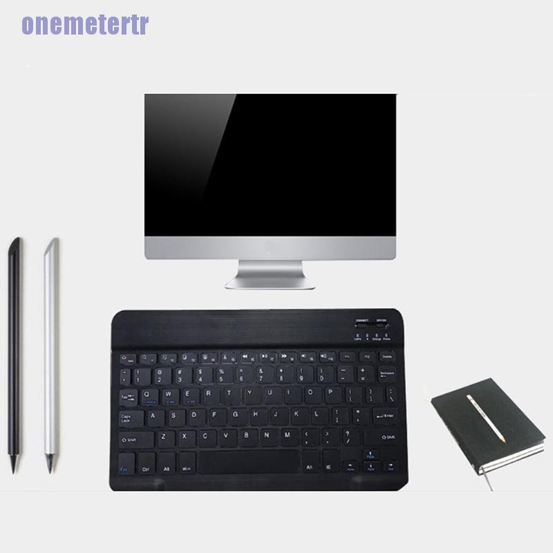 Mini Teclado De Alumínio Sem Fio Bluetooth Para Mac Ios Android Windows ...