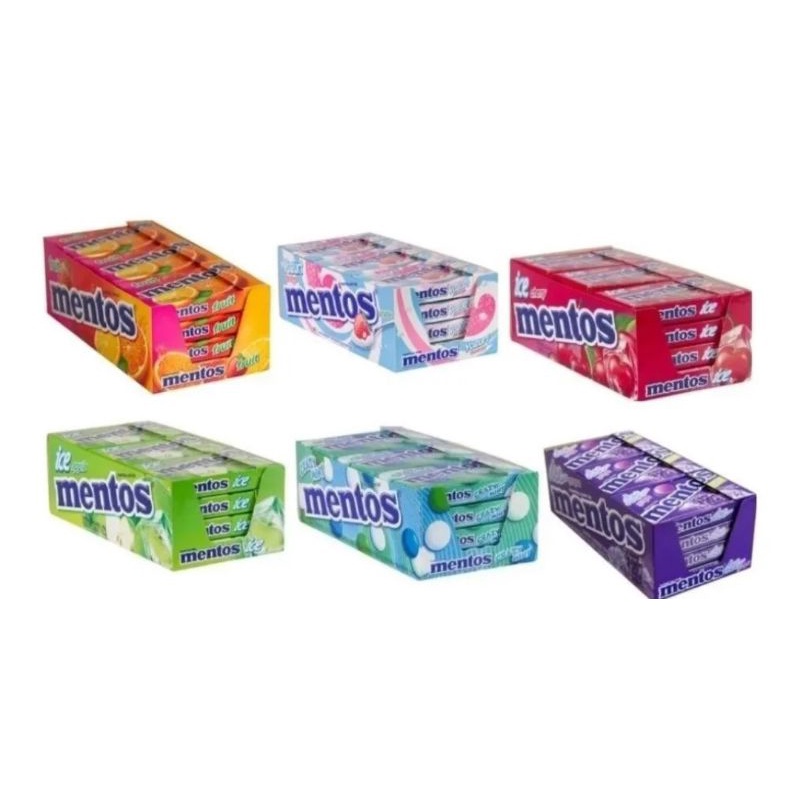 Mentos Display com 12 Caixinhas Sabores | Shopee Brasil