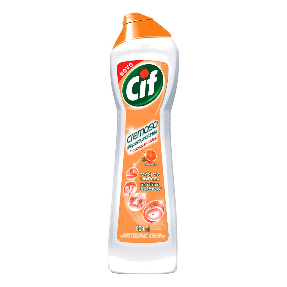 Limpador Cif Cremoso Limpeza Profunda Laranja 450ml | Shopee Brasil