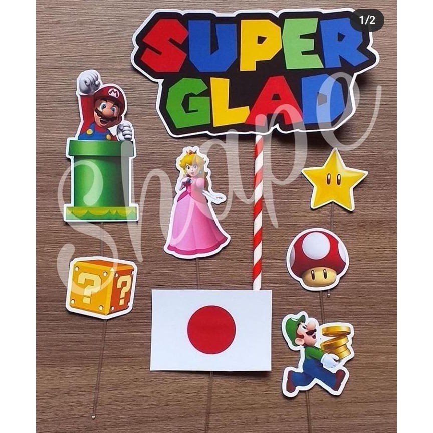 Topper Para Bolo - Super Mario Bros | Shopee Brasil