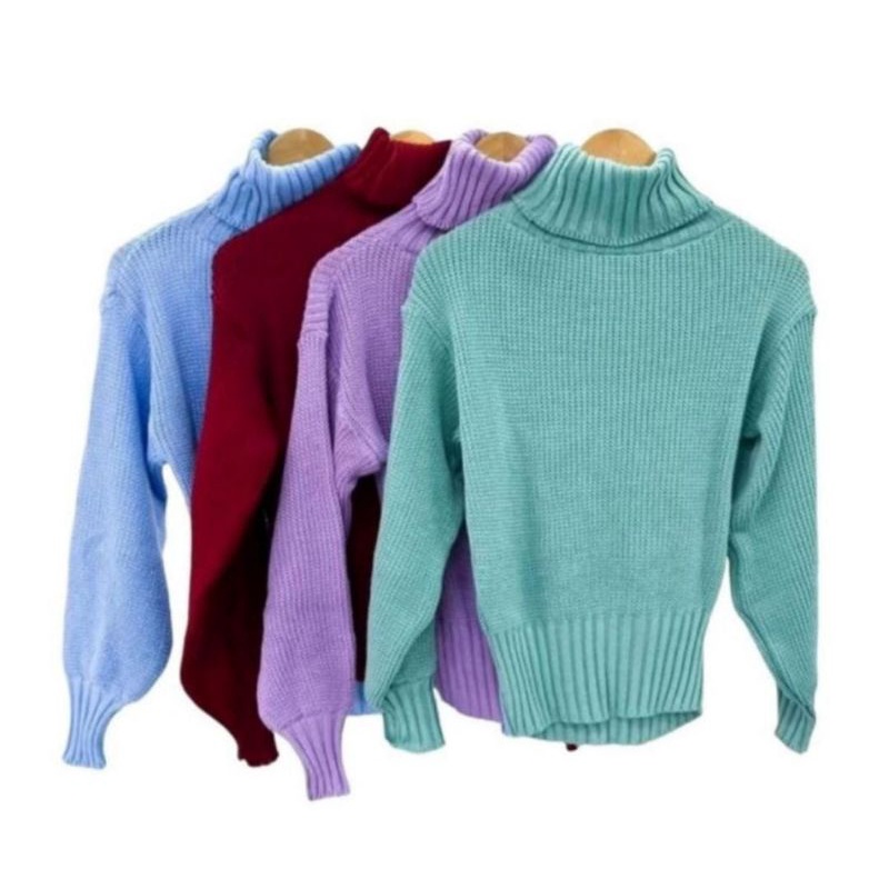 Blusa cacharrel de tricô em lá | Shopee Brasil