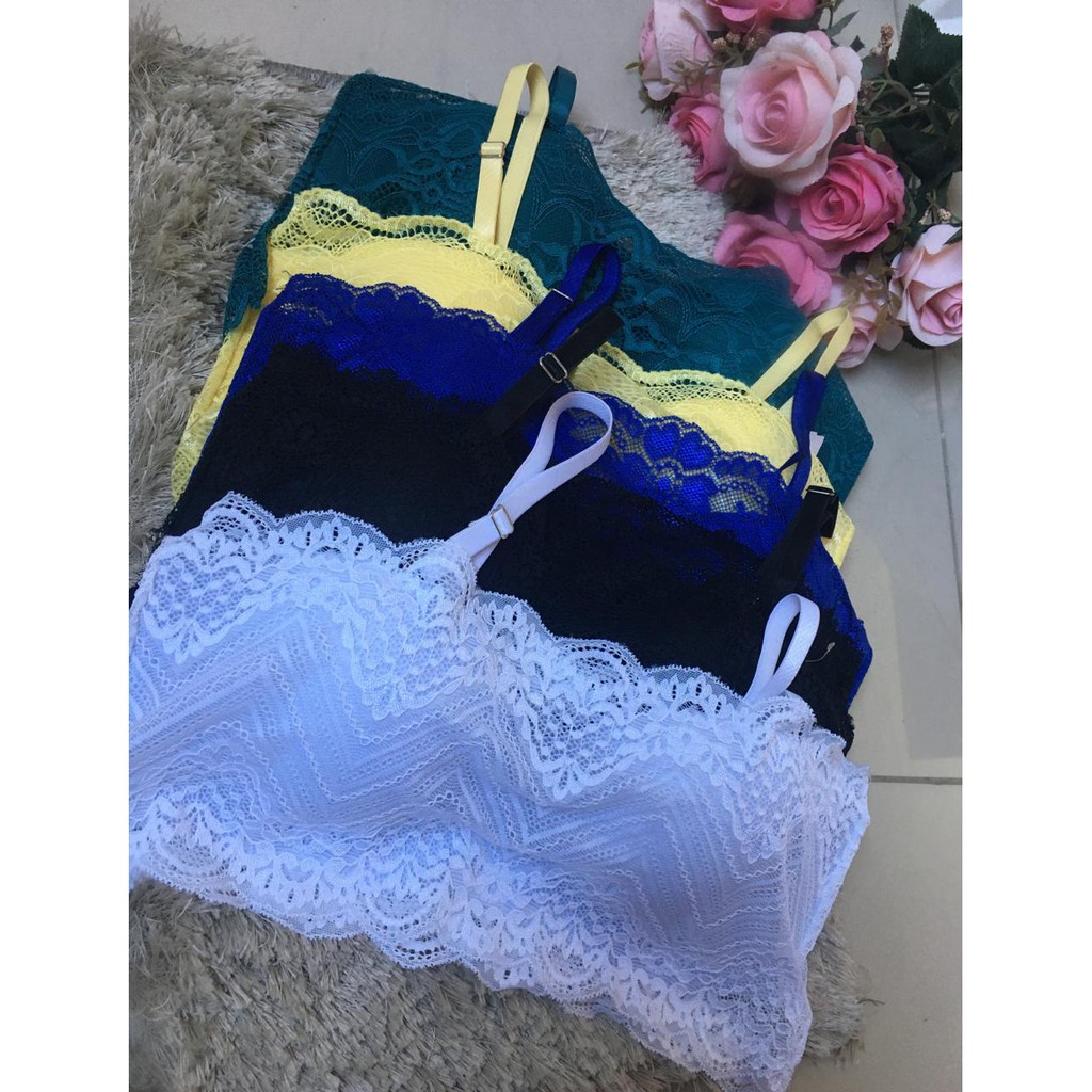 Top Cropped de Renda Alça Regulado | Shopee Brasil