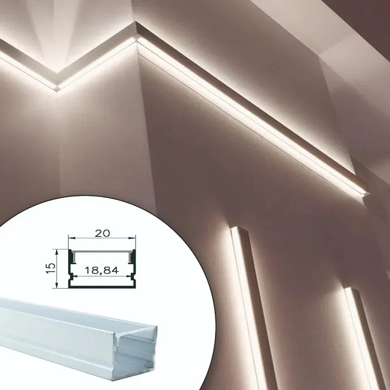 Perfil Sobrepor p/ fita led 1 metro Branco ou Preto | Shopee Brasil