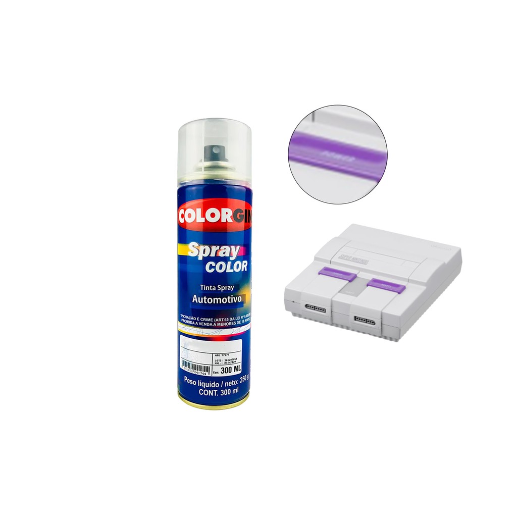 Tinta Spray Automotiva Console Super Nintendo 300ml - Escorrega o Preço