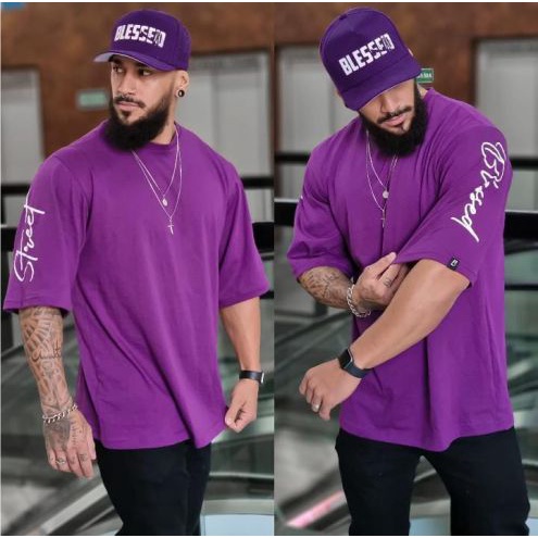 Camiseta Oversized Blessed Street | Shopee Brasil