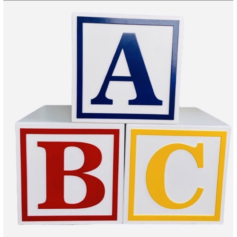 Cubos Abc Decorado 30x30 Mdf Decorado | Shopee Brasil