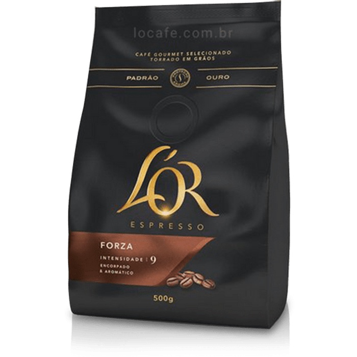 Café Lor Gourmet Espresso Forza TORRADO E EM GRÃOS EM PACOTE COM 500g ...