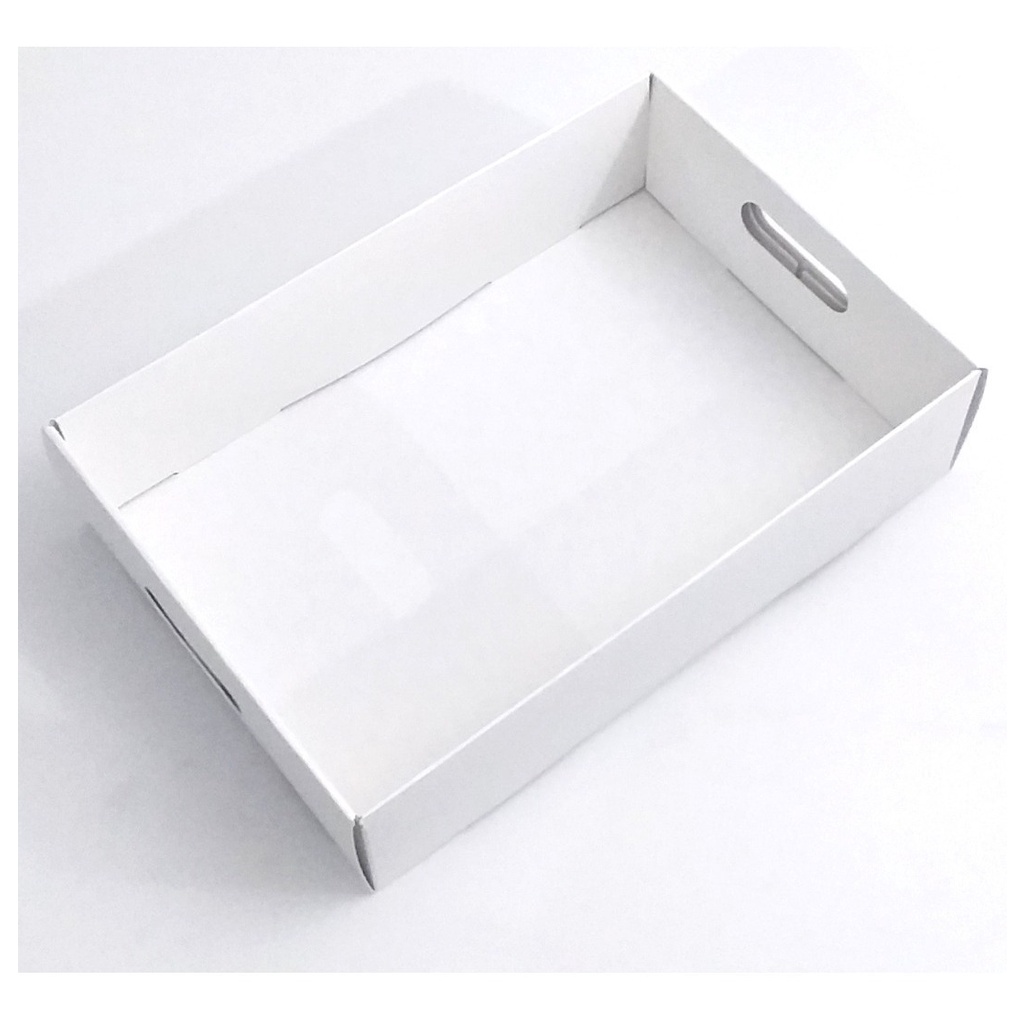 Caixa Cesta Bandeja Branca - cesta para Presente - 1 unidade Grande 26x17,5x6,5 Cm | Shopee Brasil