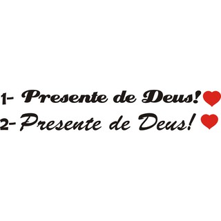 Adesivo frase - Presente de Deus - 30x3cm | Shopee Brasil