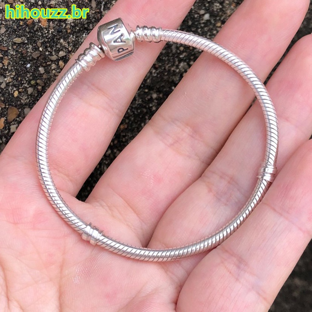 🔥Enviado Em 24 Horas🔥 Pandora Pulseira Clássica Com Base Em Prata 925 ...