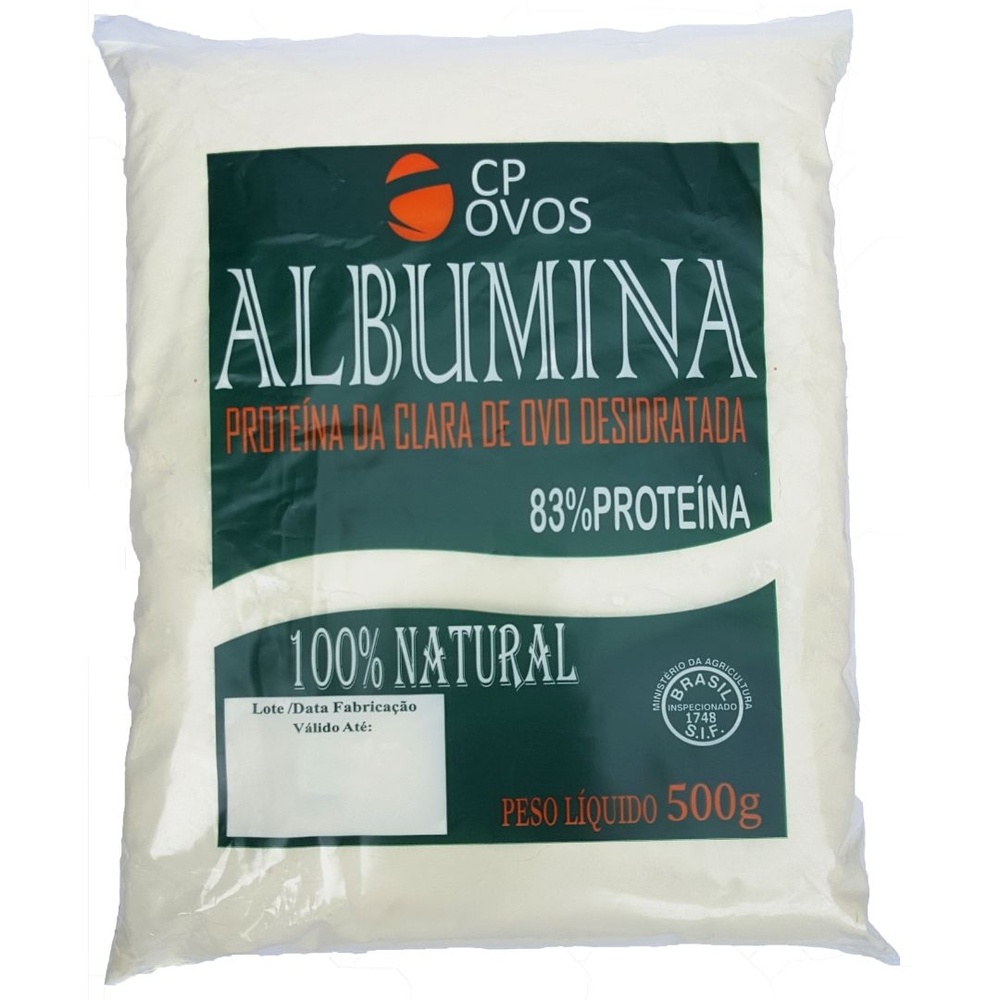 Albumina Pura 500g - Proteína 80% - Suplemento Integral - CP Ovos ...