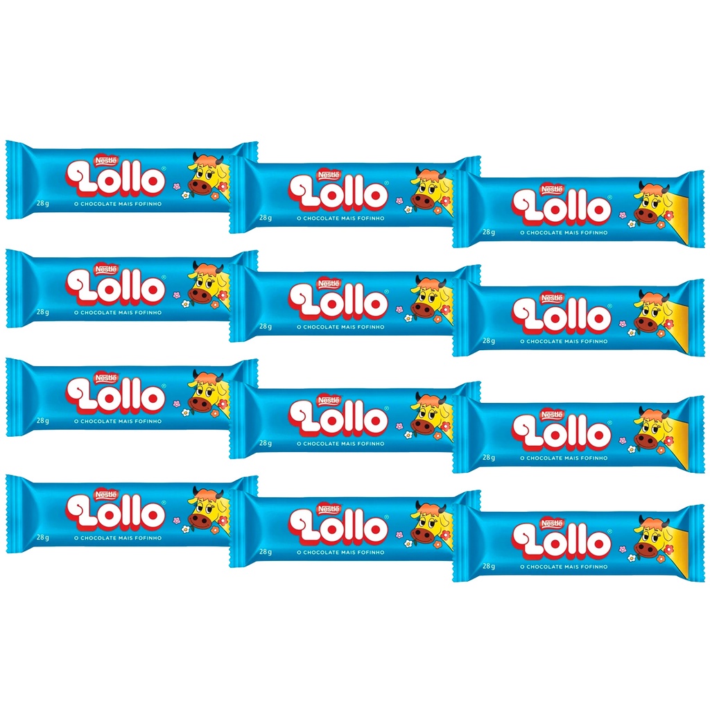 Kit 12 Chocolate Lollo Nestle 28g | Shopee Brasil