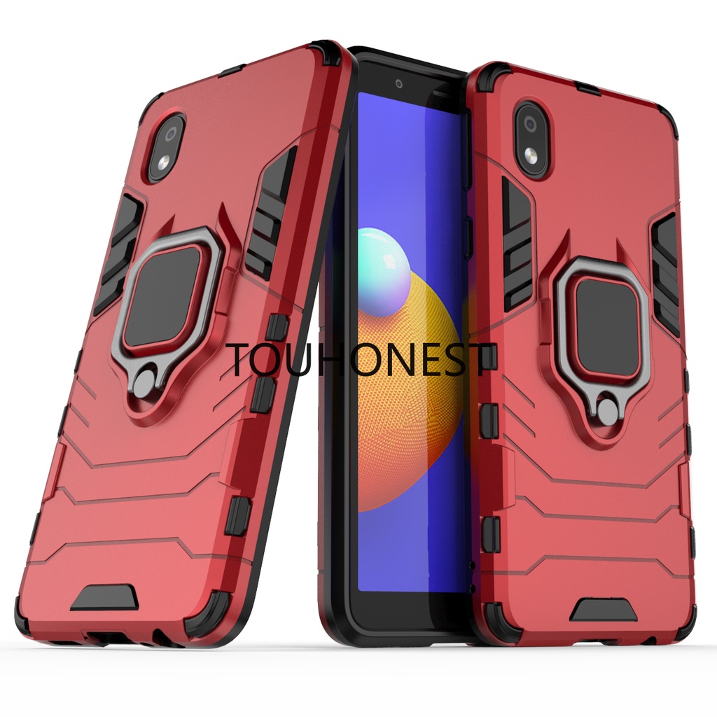 Capa Armadura Resistente Anti-Impacto Com Anel De Metal Para Casing Samsung Galaxy A01 A2 A03 ...